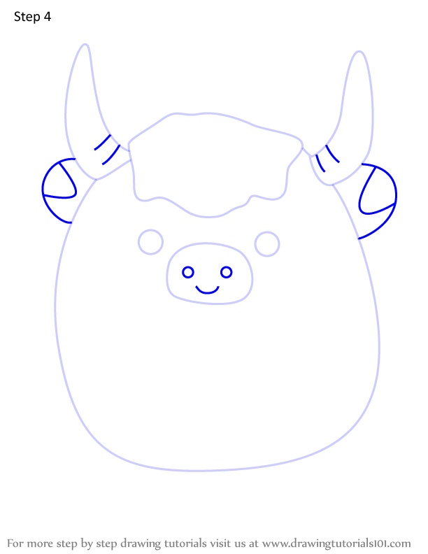 How to Draw Calton the Highland Cow from Squishmallows (Squishmallows ...