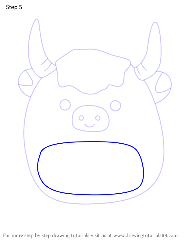 How to Draw Calton the Highland Cow from Squishmallows (Squishmallows ...