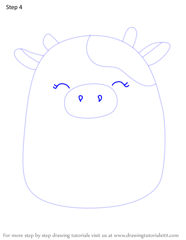 How to Draw Calynda the Cow from Squishmallows (Squishmallows) Step by ...