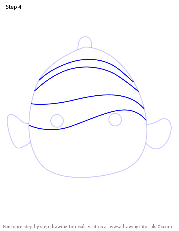How to Draw Canda the Fish from Squishmallows (Squishmallows) Step by ...