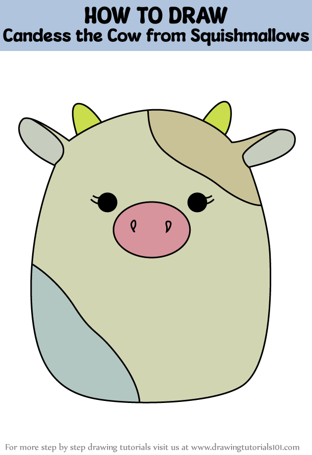 How to Draw Candess the Cow from Squishmallows (Squishmallows) Step by ...