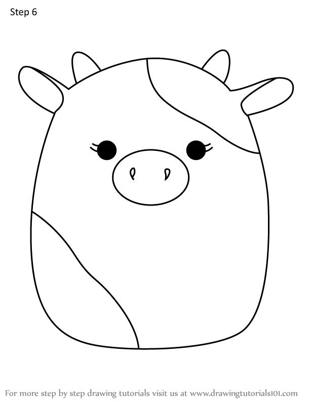 How to Draw Candess the Cow from Squishmallows (Squishmallows) Step by ...