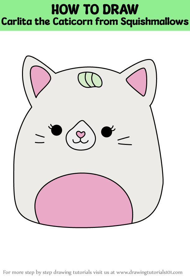 How to Draw Carlita the Caticorn from Squishmallows (Squishmallows ...