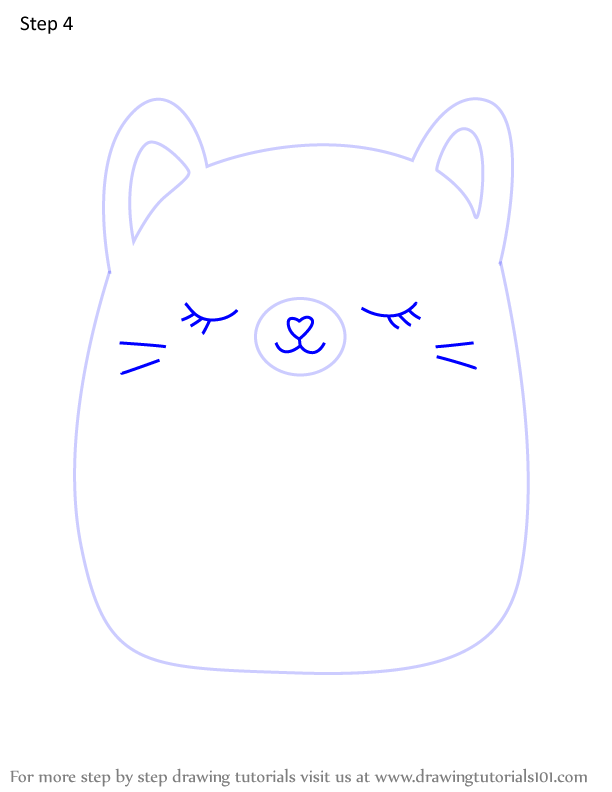 How to Draw Carmen the Cat from Squishmallows (Squishmallows) Step by ...