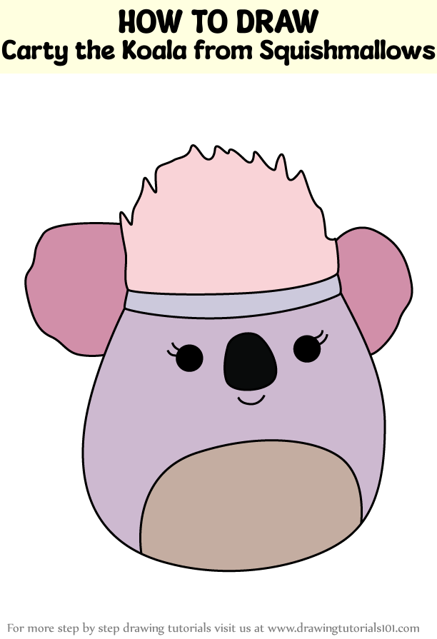How to Draw Carty the Koala from Squishmallows (Squishmallows) Step by ...