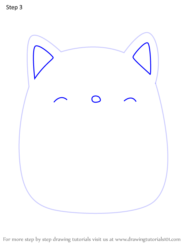 How to Draw Catarina the Cat from Squishmallows (Squishmallows) Step by ...