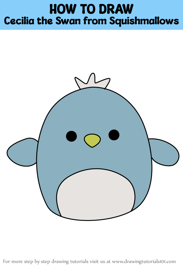 How to Draw Cecilia the Swan from Squishmallows (Squishmallows) Step by ...