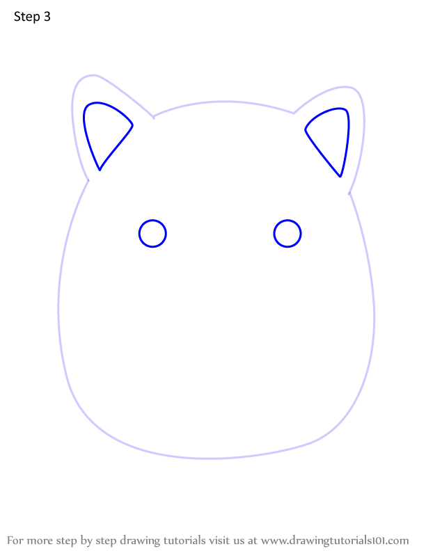 How to Draw Celenia the Cat from Squishmallows (Squishmallows) Step by ...