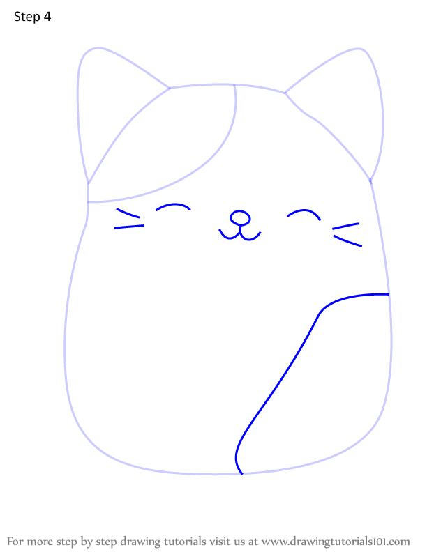 How to Draw Charlotte the Calico Cat from Squishmallows (Squishmallows ...