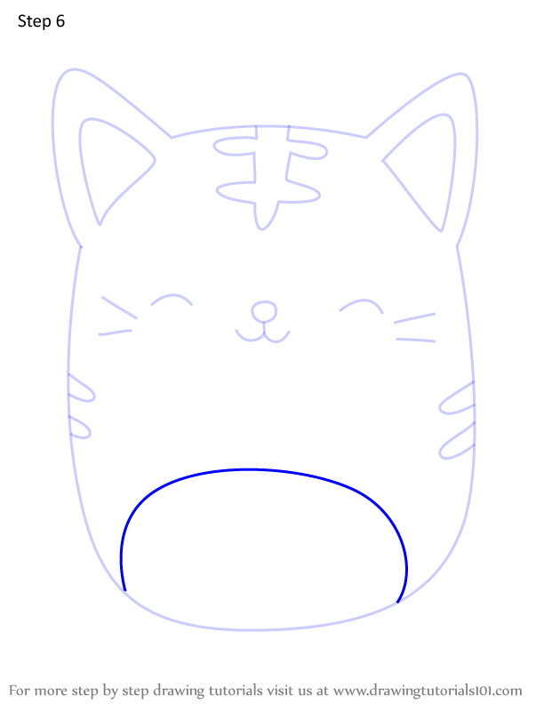 How to Draw Chase the Cat from Squishmallows (Squishmallows) Step by ...