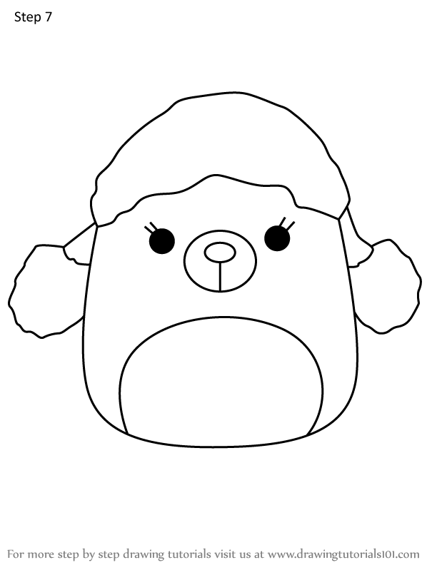 How to Draw Chloe the Poodle from Squishmallows (Squishmallows) Step by ...