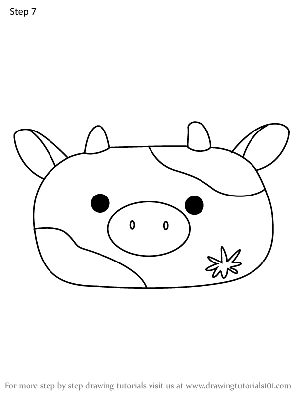How to Draw Claire the Cow from Squishmallows (Squishmallows) Step by ...