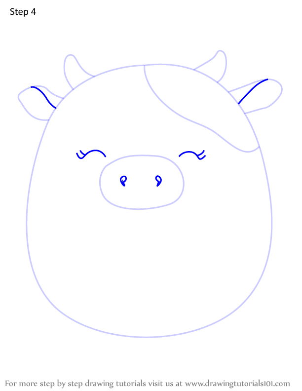 How to Draw Clay the Cow from Squishmallows (Squishmallows) Step by ...