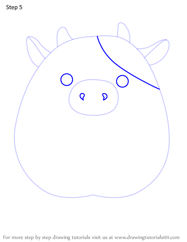 How to Draw Clayton the Cow from Squishmallows (Squishmallows) Step by ...
