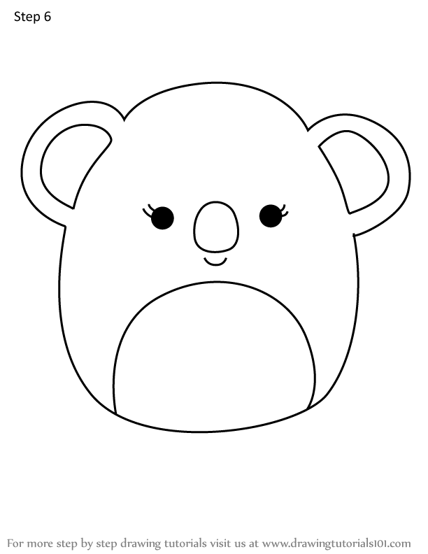 How to Draw Coco the Koala from Squishmallows (Squishmallows) Step by ...