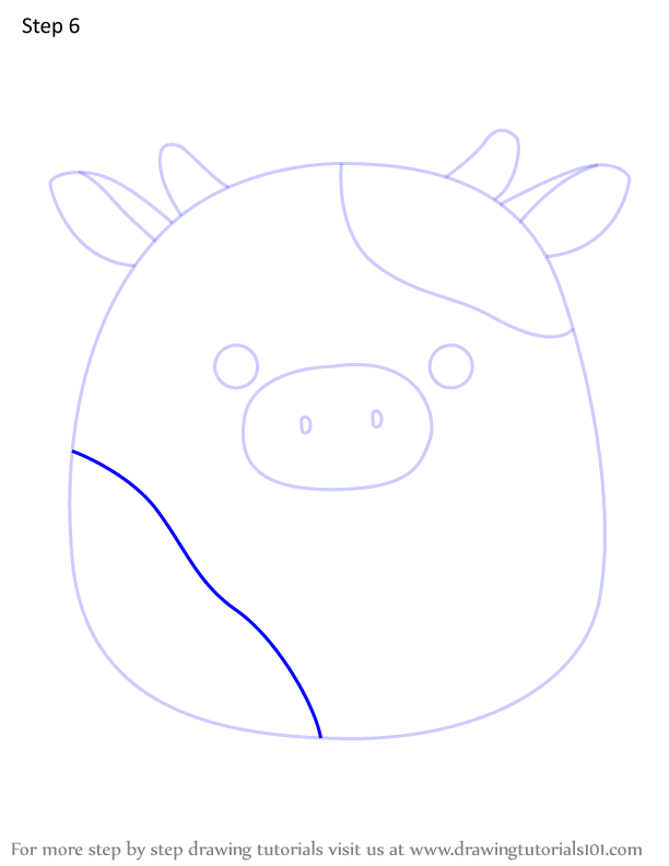 How to Draw Connor the Cow from Squishmallows (Squishmallows) Step by ...