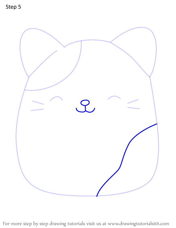 How to Draw Cora the Cat from Squishmallows (Squishmallows) Step by ...