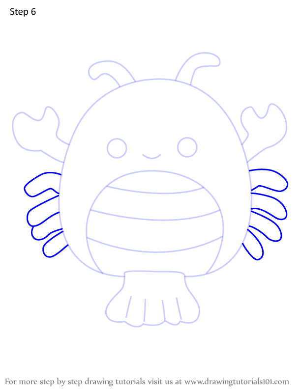 How to Draw Cordea the Lobster from Squishmallows (Squishmallows) Step ...