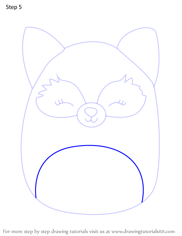 How to Draw Dabney the Fox from Squishmallows (Squishmallows) Step by ...