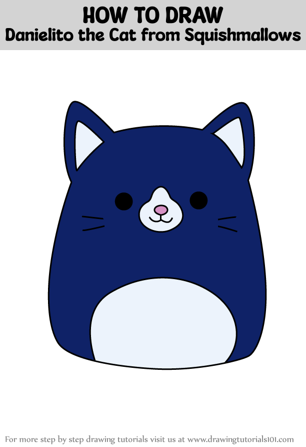 How to Draw Danielito the Cat from Squishmallows (Squishmallows) Step ...