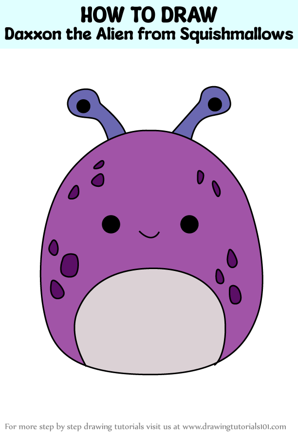 How to Draw Daxxon the Alien from Squishmallows (Squishmallows) Step by ...