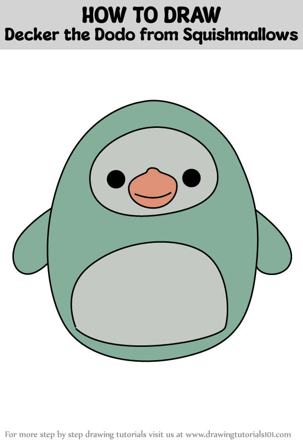How to Draw Decker the Dodo from Squishmallows (Squishmallows) Step by ...