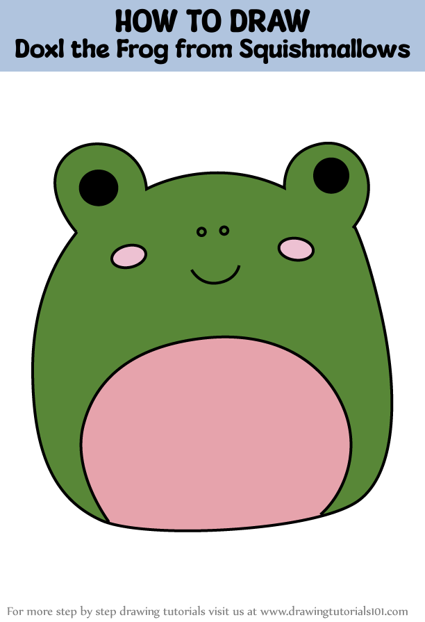 How to Draw Doxl the Frog from Squishmallows (Squishmallows) Step by ...