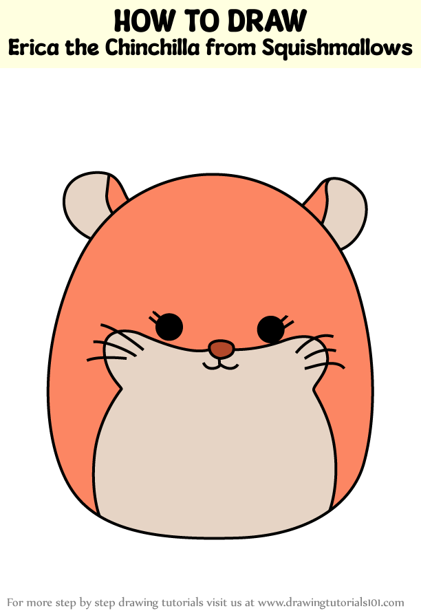 How to Draw Erica the Chinchilla from Squishmallows (Squishmallows ...