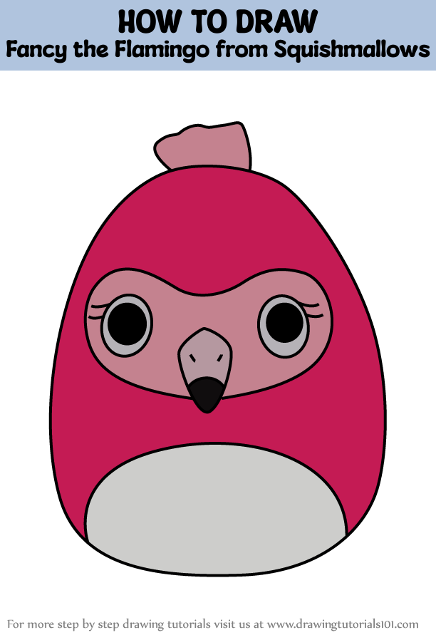 How to Draw Fancy the Flamingo from Squishmallows (Squishmallows) Step ...