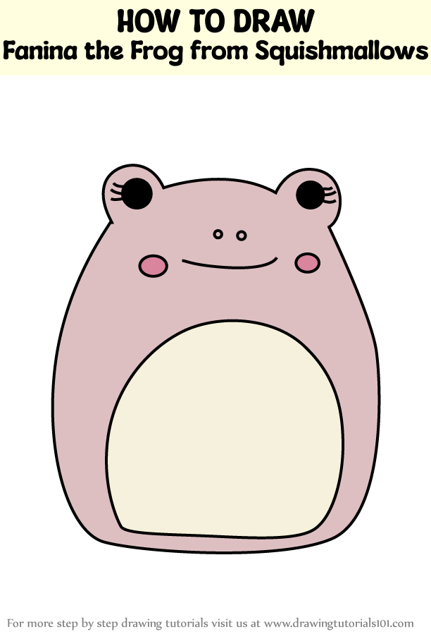 How to Draw Fanina the Frog from Squishmallows (Squishmallows) Step by ...