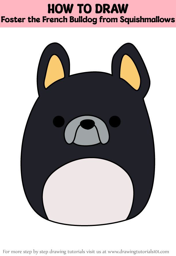 How to Draw Foster the French Bulldog from Squishmallows (Squishmallows ...