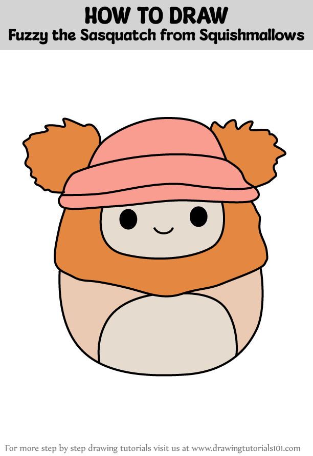 How to Draw Fuzzy the Sasquatch from Squishmallows (Squishmallows) Step ...