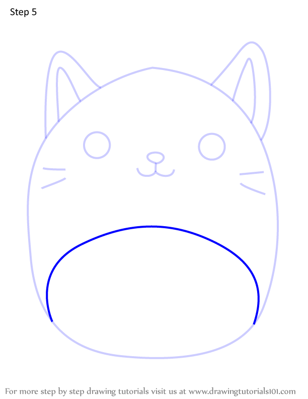 How to Draw Ibina the Cat from Squishmallows (Squishmallows) Step by ...