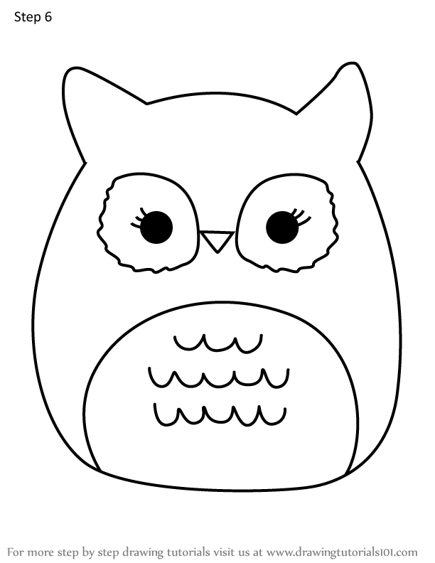 How to Draw Imogen the Owl from Squishmallows (Squishmallows) Step by ...