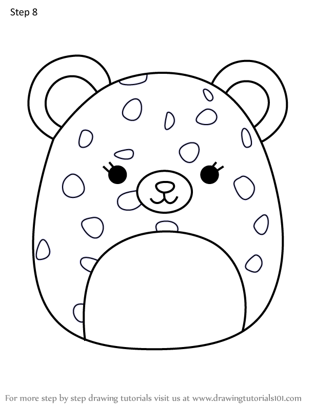 How to Draw Jalisca the Leopard from Squishmallows (Squishmallows) Step ...