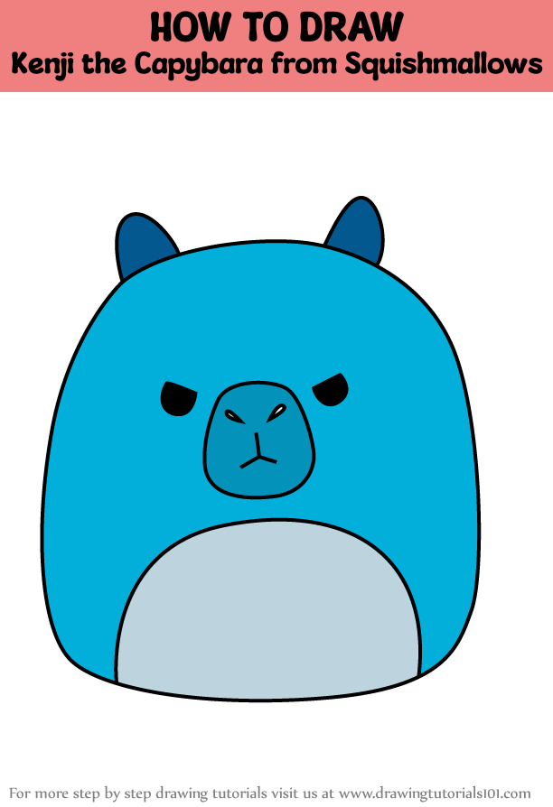 How to Draw Kenji the Capybara from Squishmallows (Squishmallows) Step ...