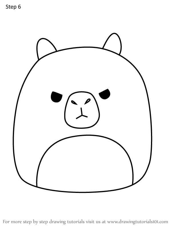 How to Draw Kenji the Capybara from Squishmallows (Squishmallows) Step ...