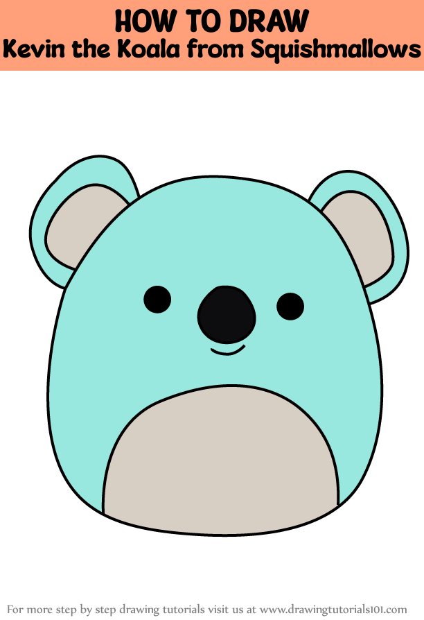 How to Draw Kevin the Koala from Squishmallows (Squishmallows) Step by ...