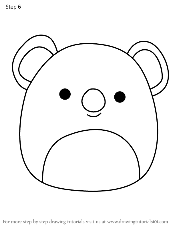 How to Draw Kevin the Koala from Squishmallows (Squishmallows) Step by ...