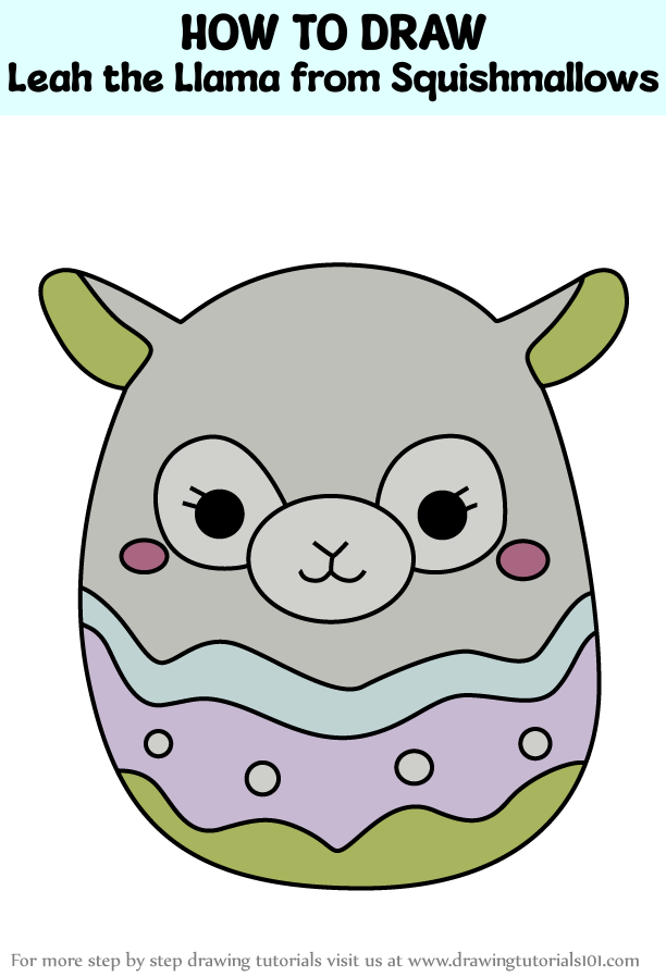 How to Draw Leah the Llama from Squishmallows (Squishmallows) Step by ...