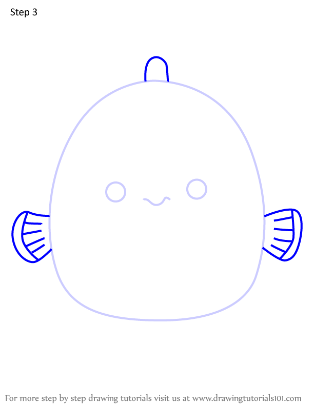 How to Draw Leland the Fish from Squishmallows (Squishmallows) Step by ...