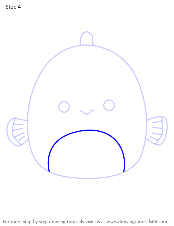 How to Draw Leland the Fish from Squishmallows (Squishmallows) Step by ...
