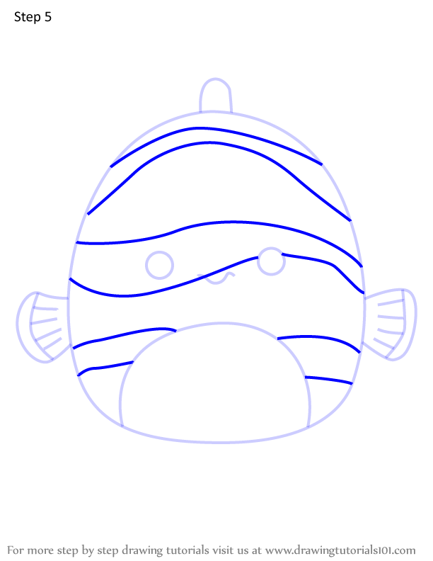 How to Draw Leland the Fish from Squishmallows (Squishmallows) Step by ...