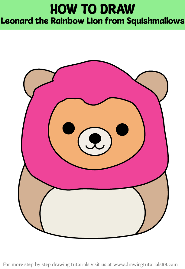 How to Draw Leonard the Rainbow Lion from Squishmallows (Squishmallows ...