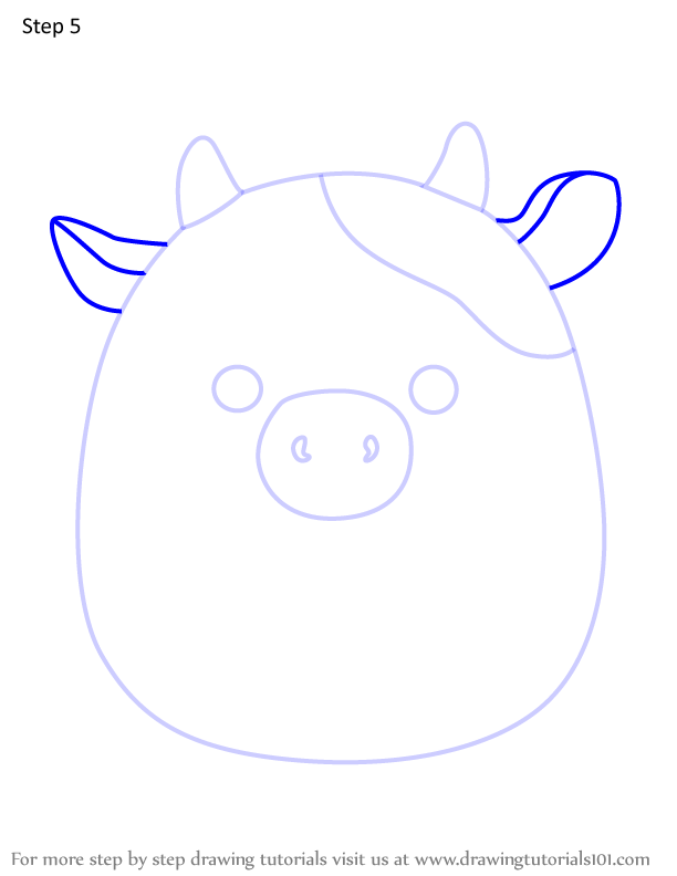 How to Draw Marzio the Cow from Squishmallows (Squishmallows) Step by ...