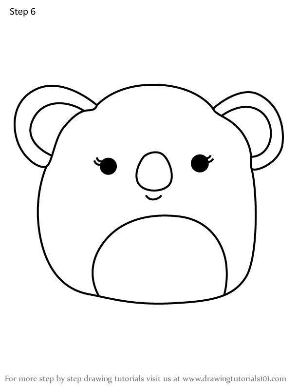 How to Draw Maura the Koala from Squishmallows (Squishmallows) Step by ...