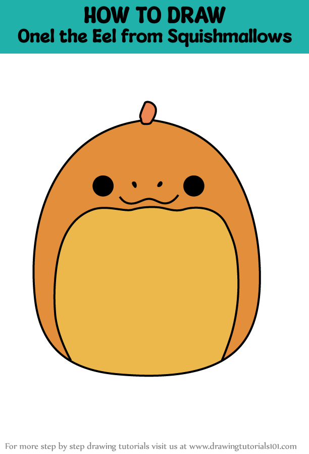 How to Draw Onel the Eel from Squishmallows (Squishmallows) Step by ...