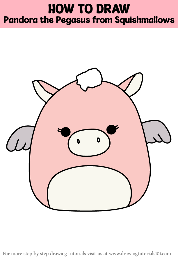 How to Draw Pandora the Pegasus from Squishmallows (Squishmallows) Step ...