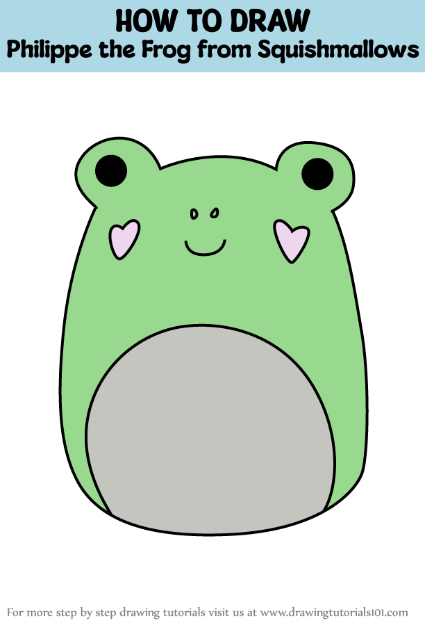 How to Draw Philippe the Frog from Squishmallows (Squishmallows) Step ...