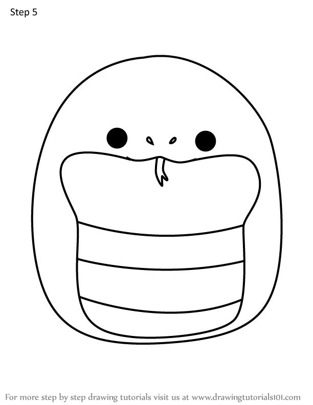 How to Draw Pleyton the Snake from Squishmallows (Squishmallows) Step ...